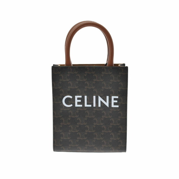 Celine | Bags | Celine Vertical Cabas Tan Leather Triomphe Canvas ...
